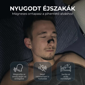 Horkolás elleni és légzéskönnyítő mágneses orrtapasz - SleepAir